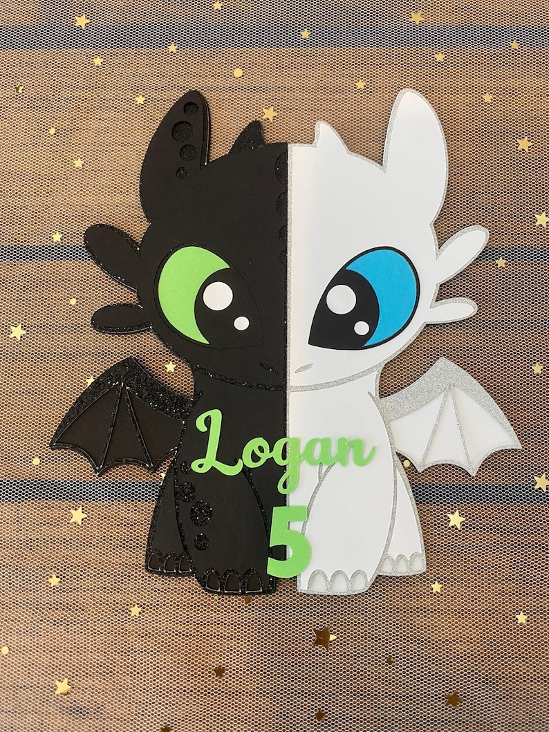 Toothless & Light Fury How to Train Your Dragon Night Fury Customizable ...