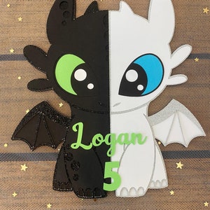 Toothless & Light Fury How to Train Your Dragon Night Fury Customizable ...