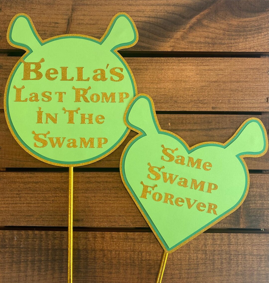 Shrek Bachelorette Party Decor Cake Topper Decoration Last Romp in the ...
