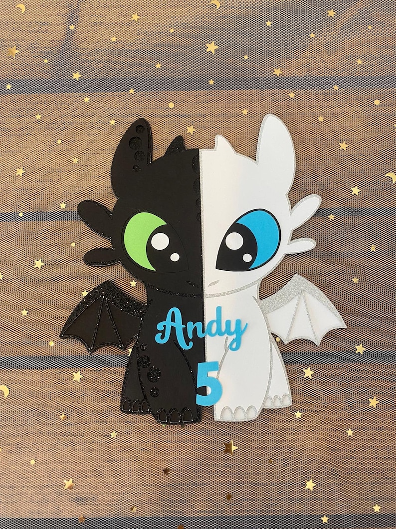 Toothless & Light Fury How to Train Your Dragon Night Fury Customizable ...