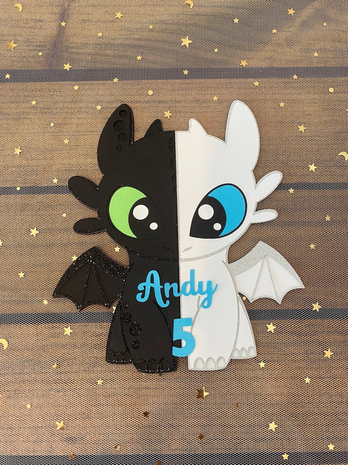 Toothless & Light Fury How to Train Your Dragon Night Fury Customizable ...