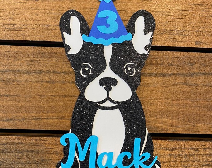 French Bulldog Cake Topper Birthday Party Decoration: Customizable ...