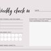 Digital Weekly Check-in List - Etsy