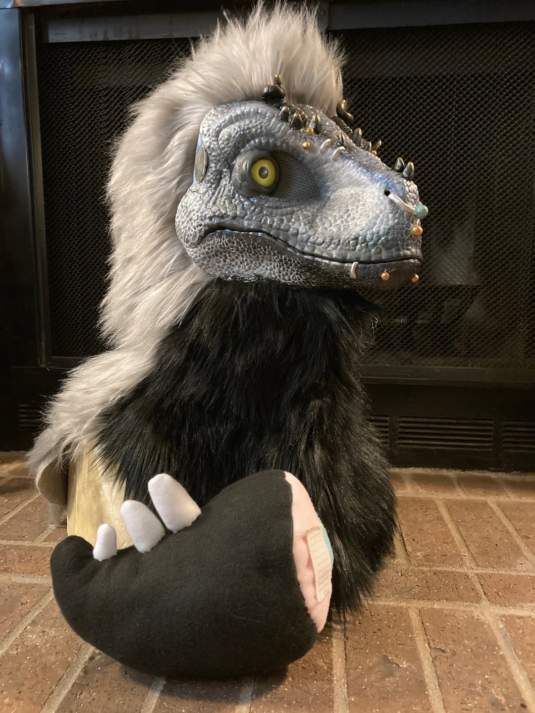 Pre-made Fursuit Head Dino Raptor Mask and Nub Tail - Etsy