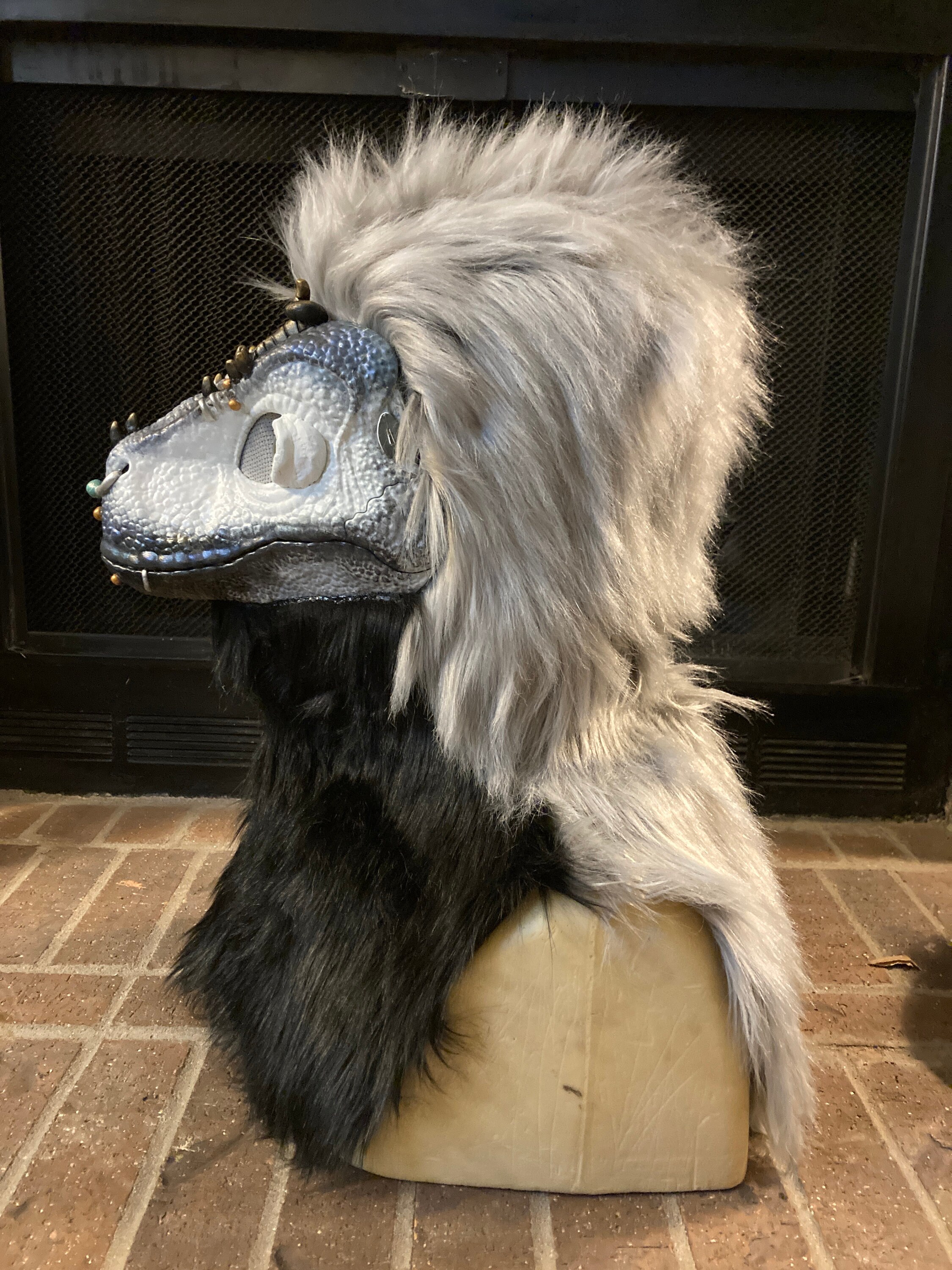Pre-made Fursuit Head Dino Raptor Mask and Nub Tail - Etsy