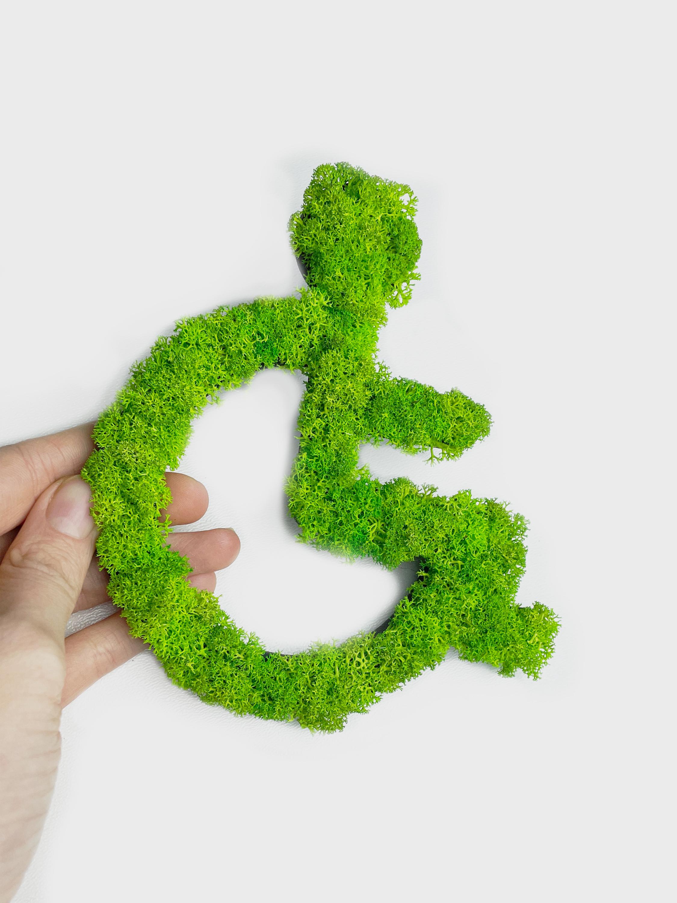 Moss Wc Sign Restroom Sign With Preserved Moss Toilet Sign Men's Room ...