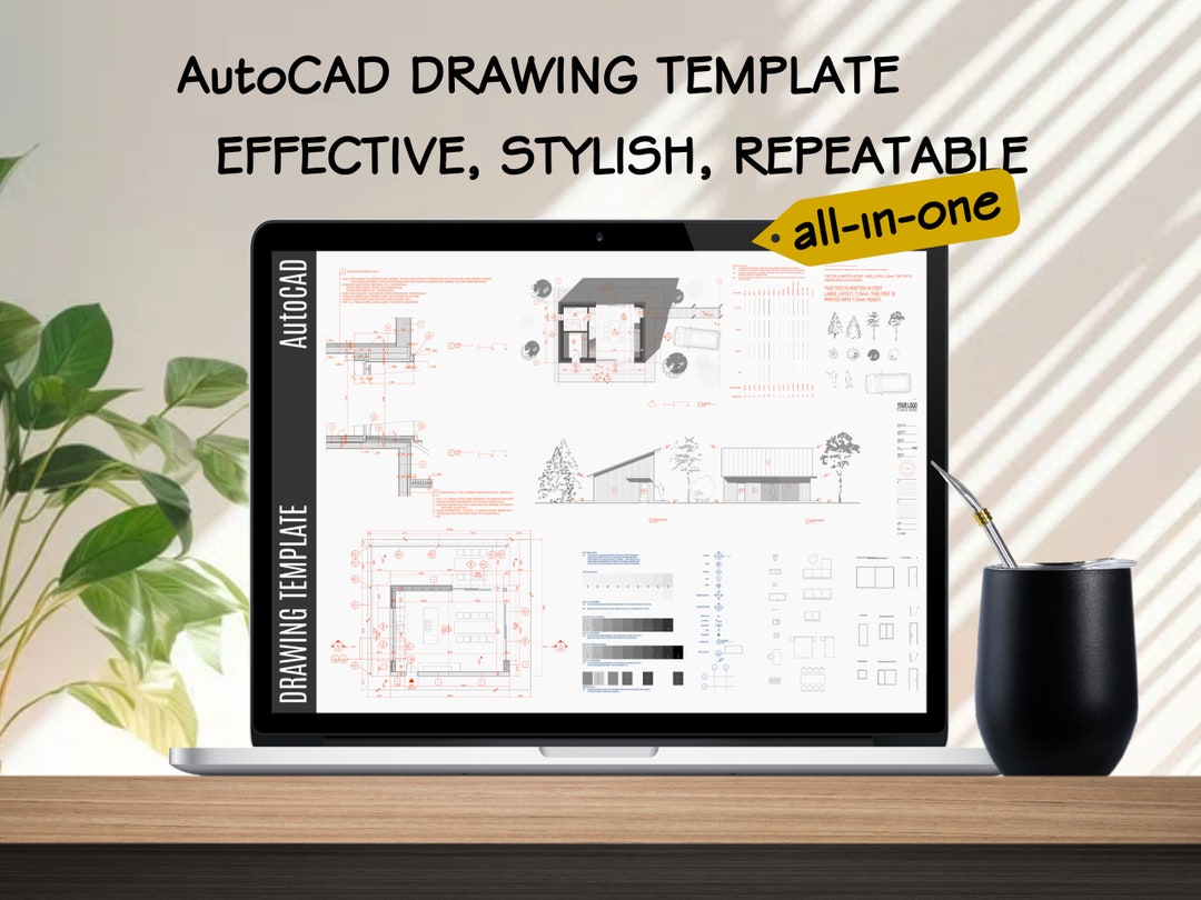 AutoCAD template package / ALL-IN-ONE gift Professional AutoCAD drawing ...
