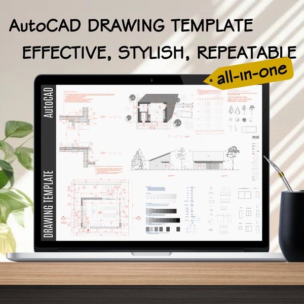 Autocad Drawing Template Package - Etsy