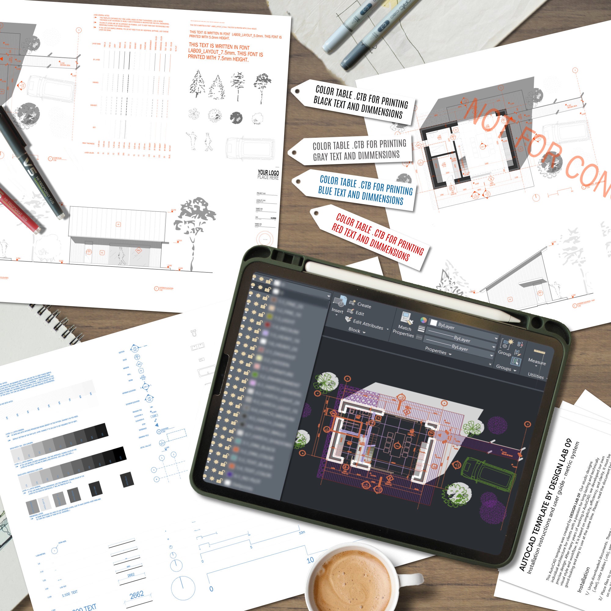 Autocad Template Package / EXTENDED GIFT Professional Autocad Drawing ...