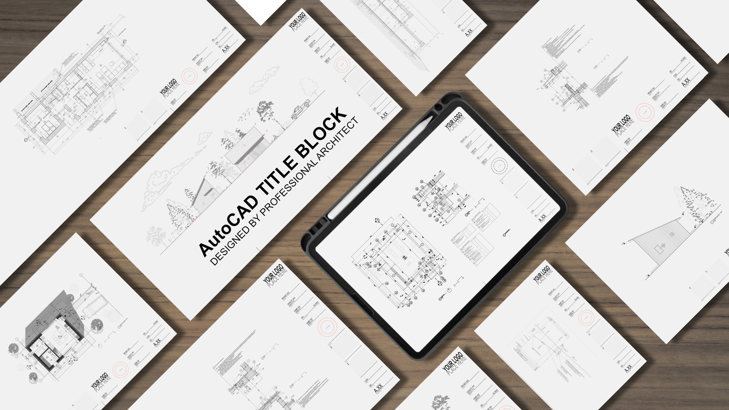 Autocad Title Block Title Blocks Autocad Architecture Etsy