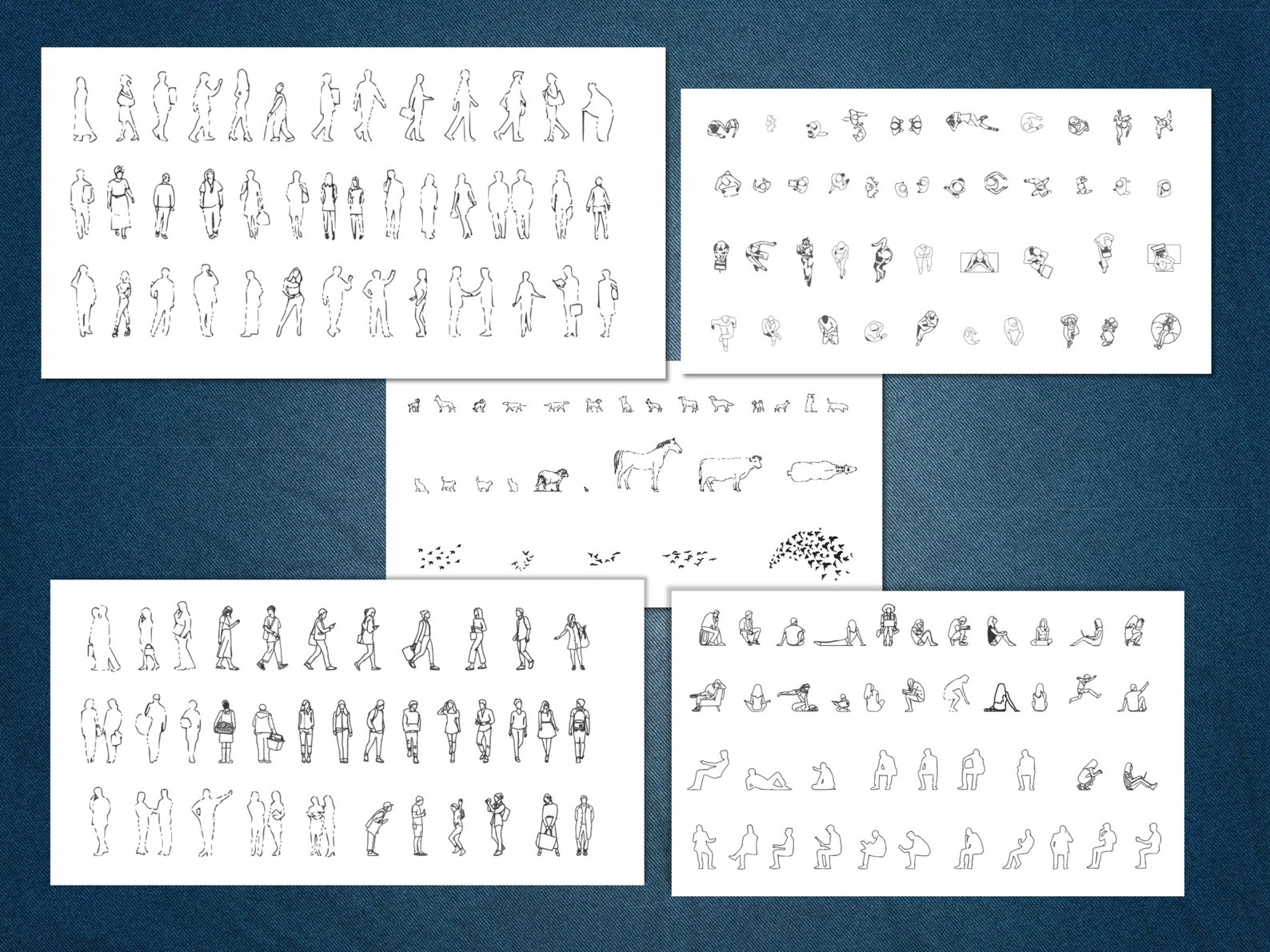 Original Autocad Blocks PEOPLE & ANIMALS Autocad Architecture Autocad ...