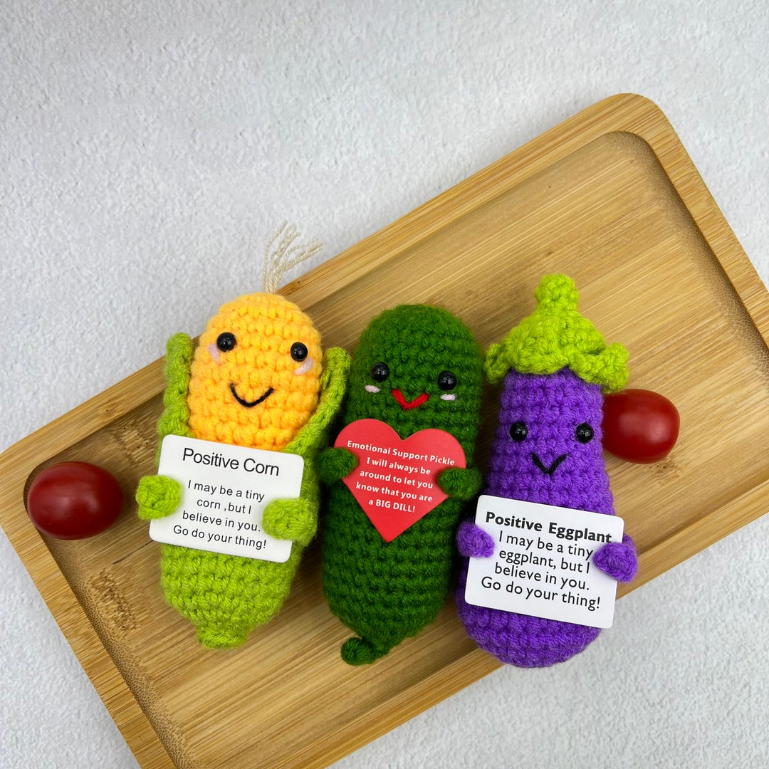 Emotional Positive Support Crochet Gift-handmade Crochet Pickle/corn ...