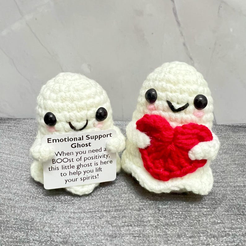 Crochet Emotional Support Ghost/ghost of Love Gift,handmade ...