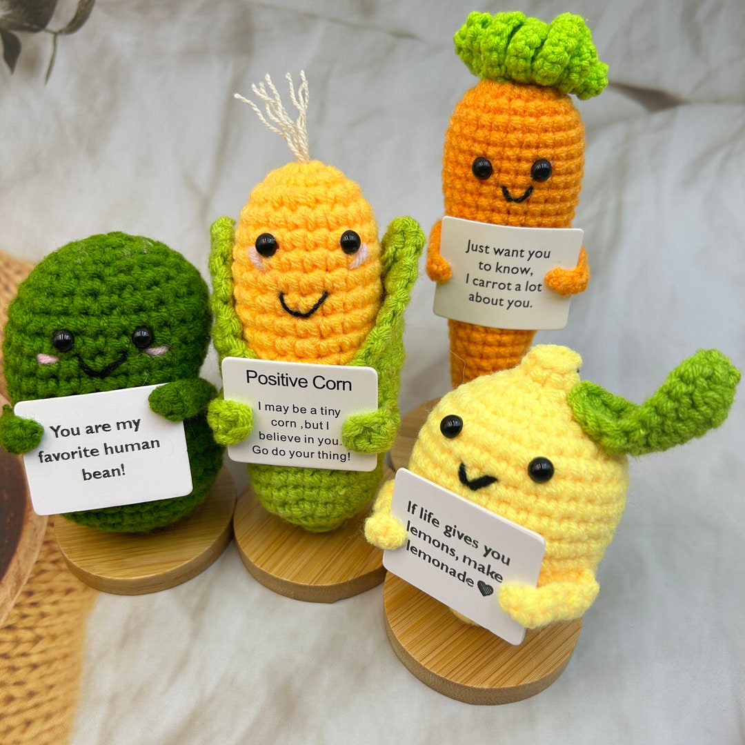 Handmade Crochet Veggie Decor–corn-carrot-bean-lemon-handmade Custom ...