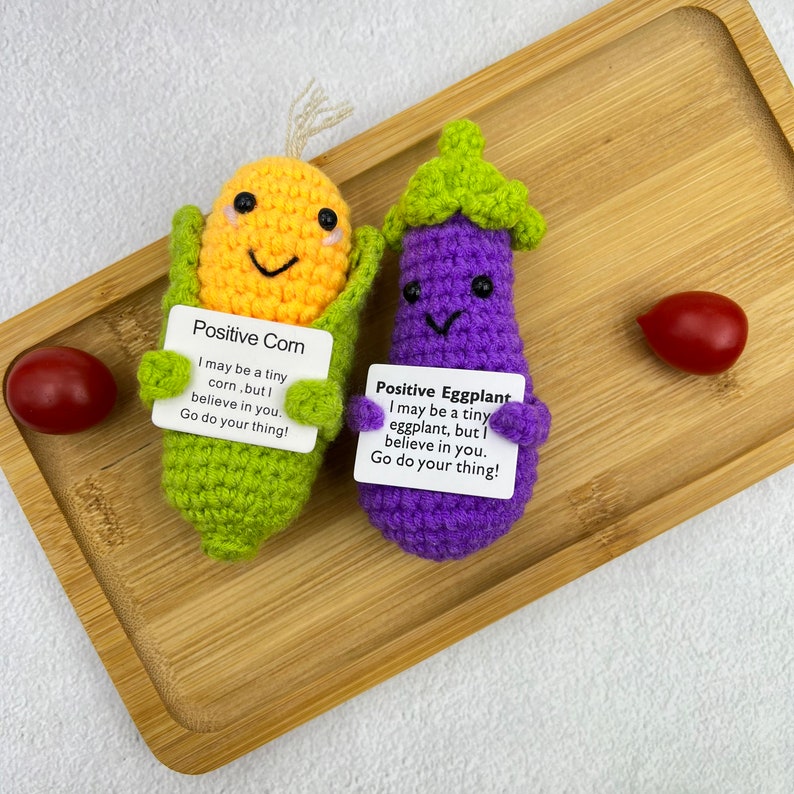 Emotional Positive Support Crochet Gift-handmade Crochet Pickle/corn ...