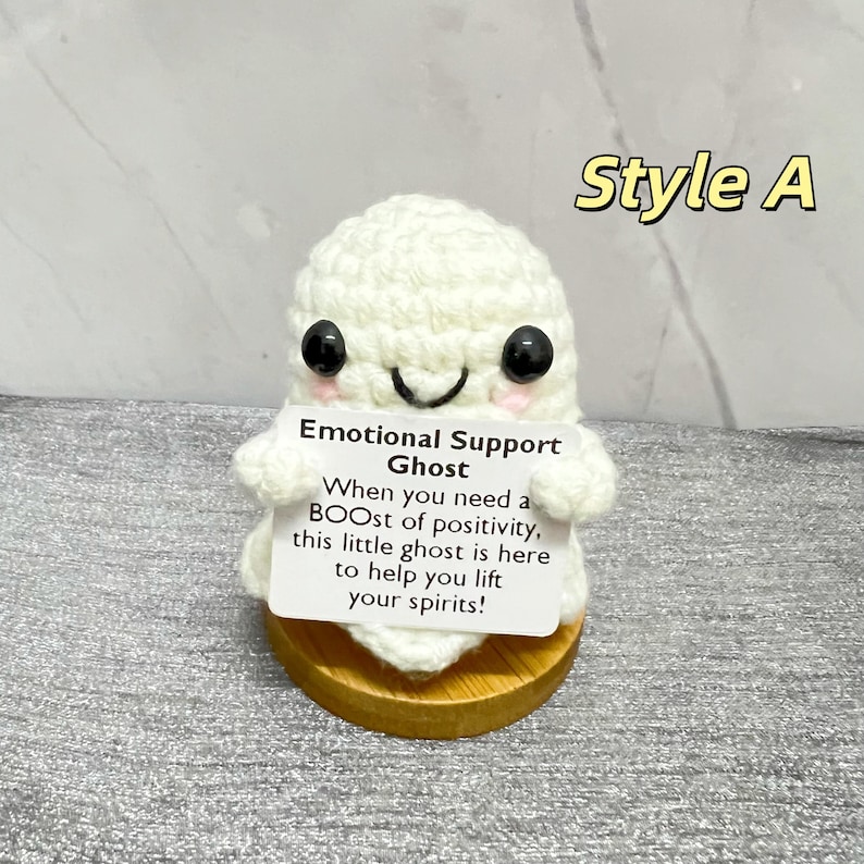 Crochet Emotional Support Ghost/ghost of Love Gift,handmade ...
