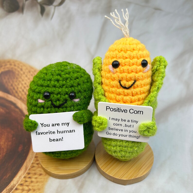 Handmade Crochet Veggie Decor–corn-carrot-bean-lemon-handmade Custom ...