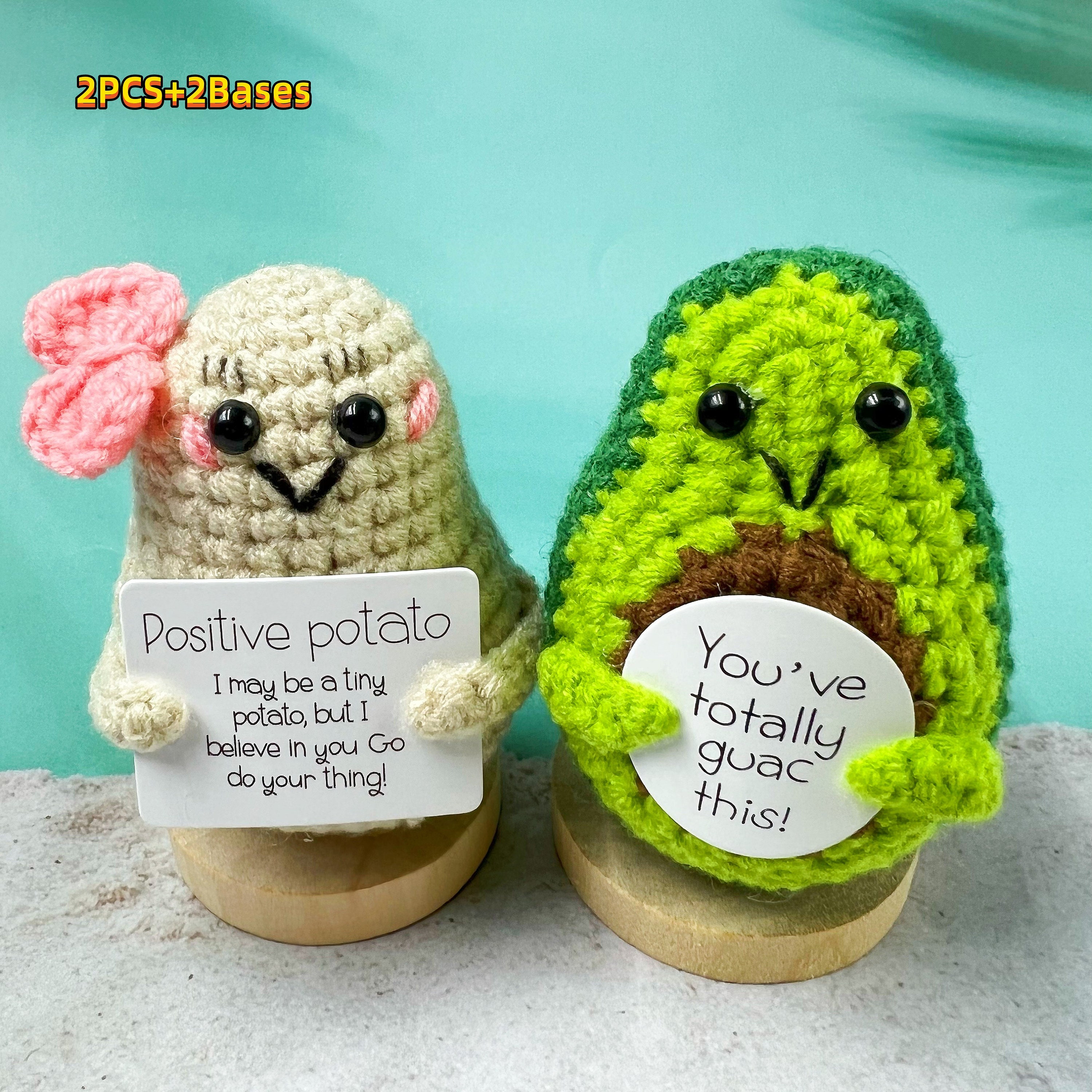 3PCS Inspirational Kids Gift,positive Avocado/potato,show Love Mushroom ...