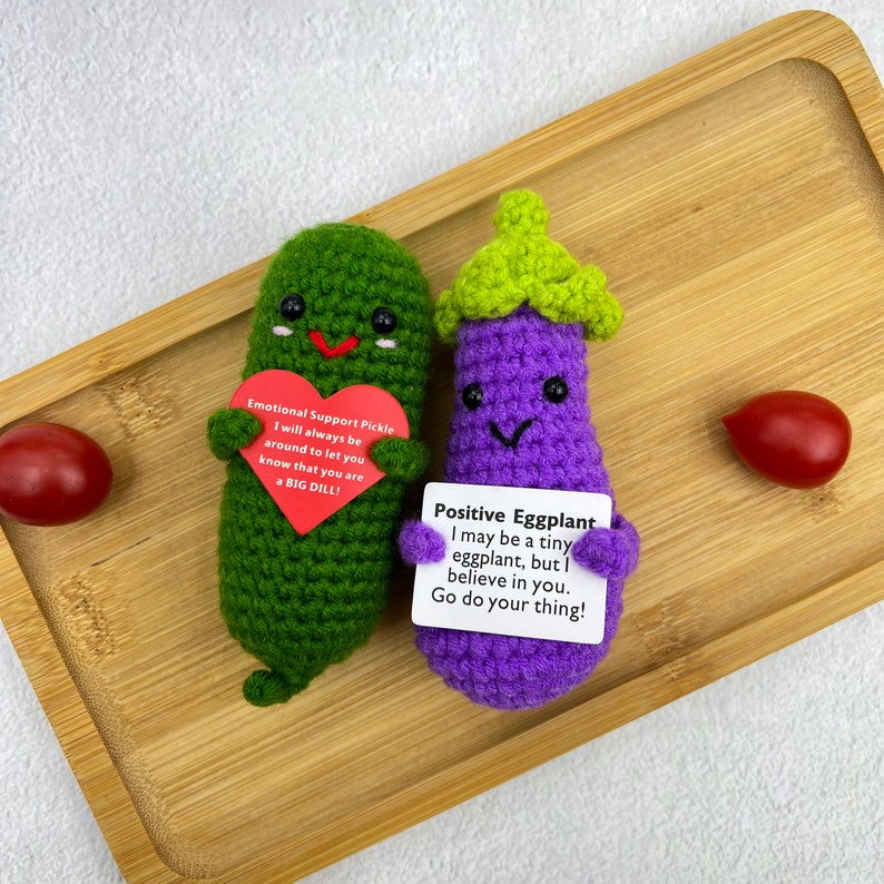 Emotional Positive Support Crochet Gift-handmade Crochet Pickle/corn ...