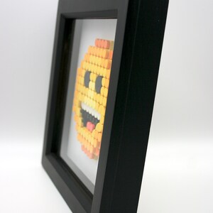 Framed Grinning Face Emoji Brick Art, Made Using Toy Bricks - Etsy