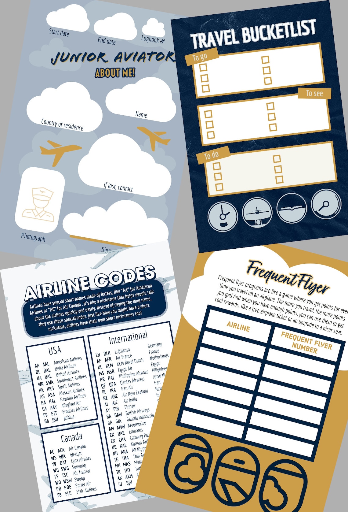 Junior Aviator Logbook: an Activity and Flight Logbook for Kids - Etsy