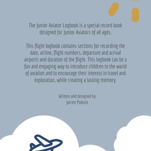 Junior Aviator Logbook: an Activity and Flight Logbook for Kids - Etsy