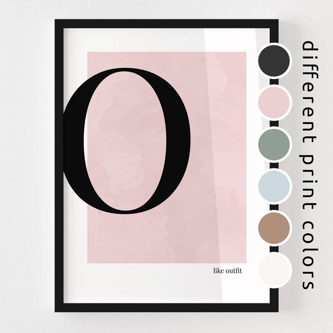 CAPITAL LETTER O Poster - Minimalist Personalized Initial Modern ...