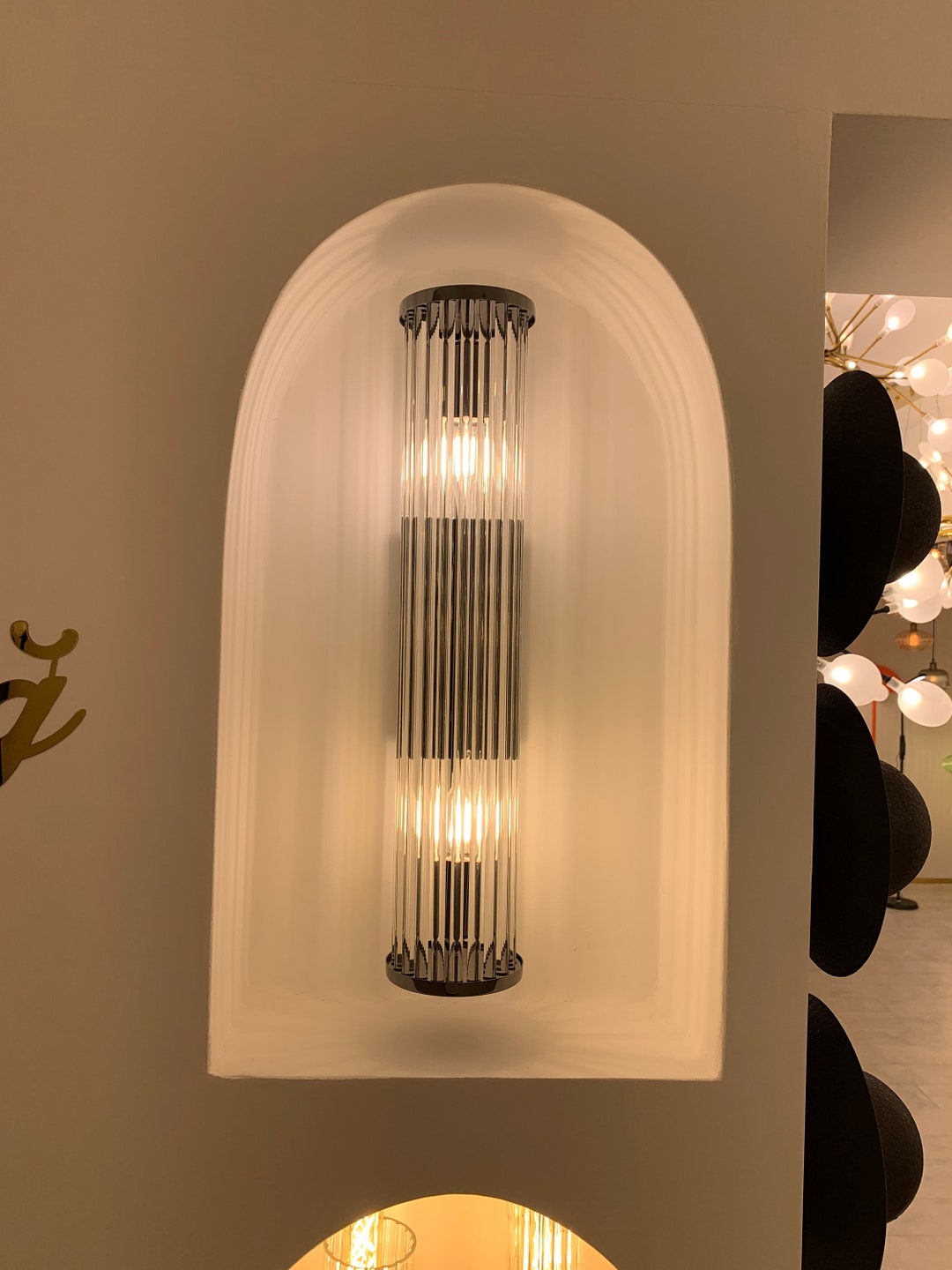 Brass Glass Tube Wall Lamp Vanity Light Fixture, Wall Lighting, Wall ...