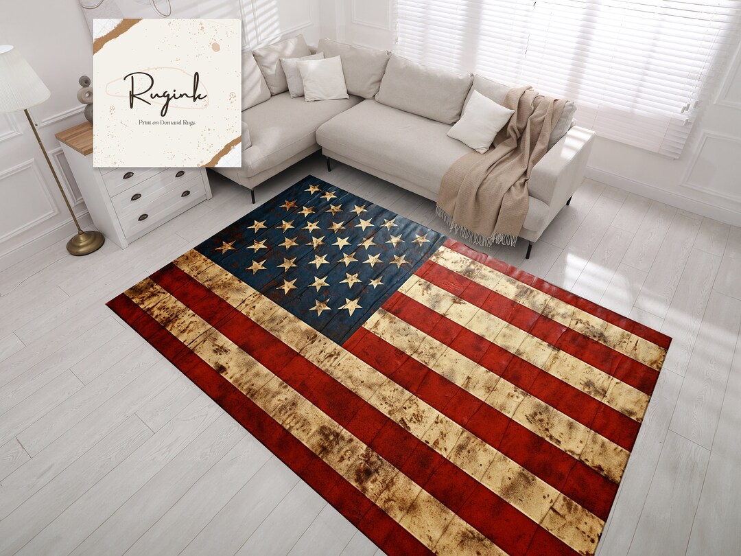 American Flag Rug, Eagle Flag Rug, American Flag Area Rug, USA Flag Rug ...