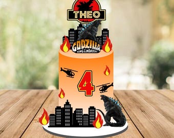 Godzilla Movie Cake Topper, Godzilla Cake Topper, Custom Cake Topper ...