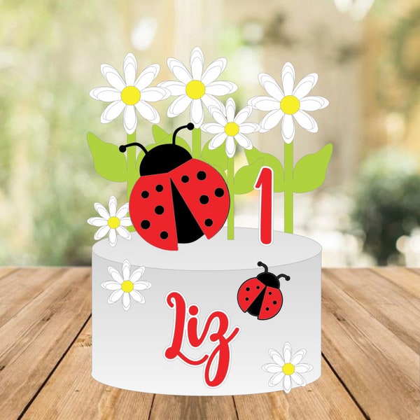 Lady Bug Cake Topper - Etsy