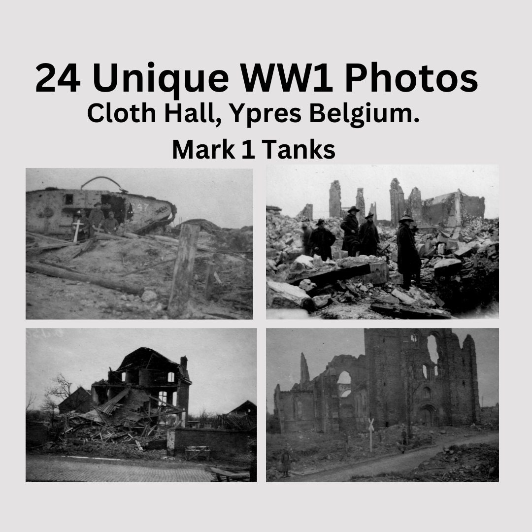 WW1 Photos of Tanks, Cloth Hall Ypres Belgium, Mark 1 Tanks, WW1 ...