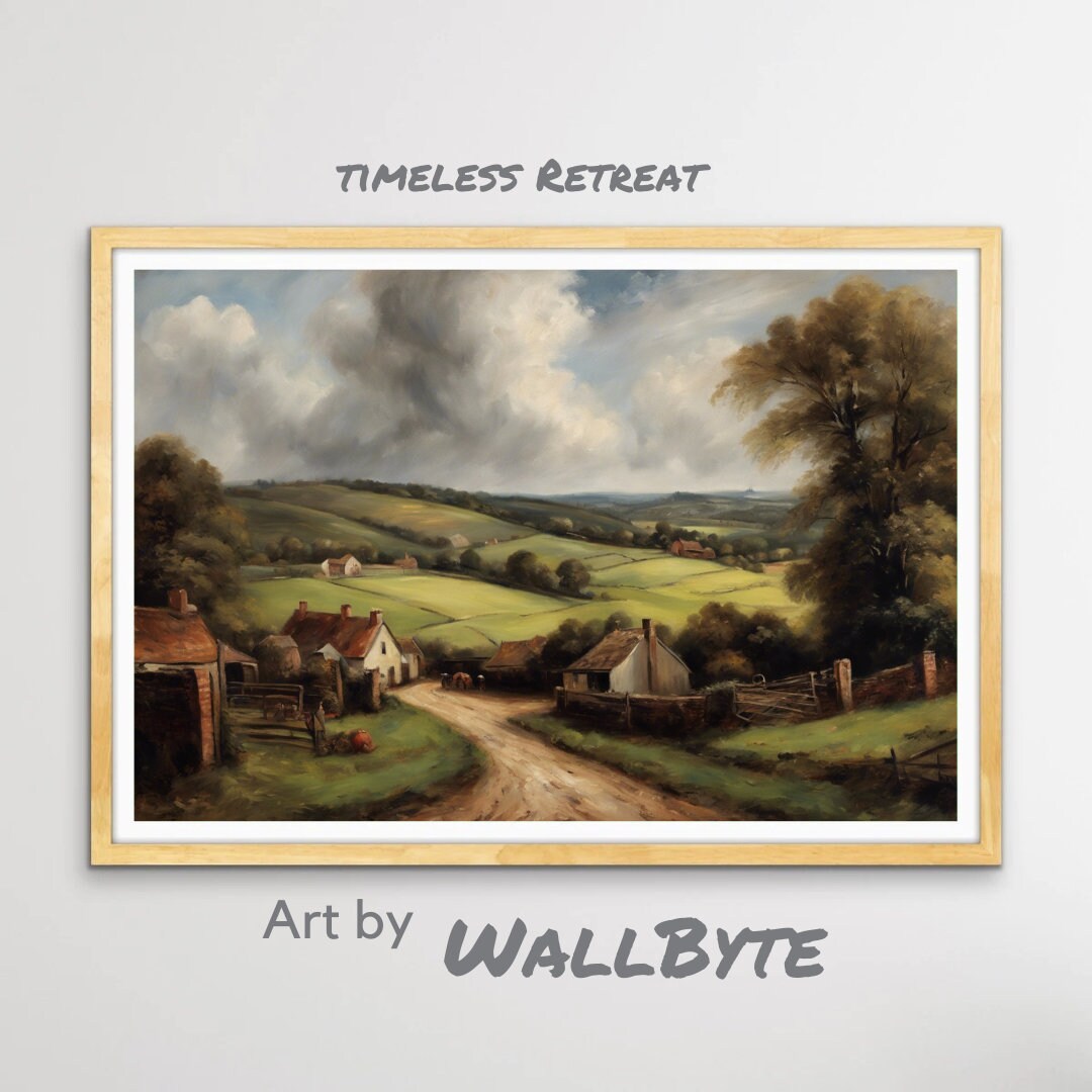Timeless Retreat Farm Landscape Print - Wall Art Classic Home Decor ...