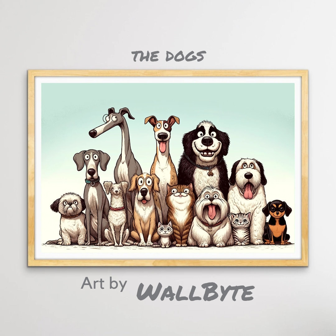 Funny Dog Poster Wall Art and Home Decor, Downloadable Artwork and ...