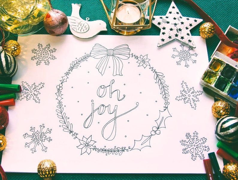 Christmas Winter Festive Cosy Colouring Pages Bundle Mindfulness ...