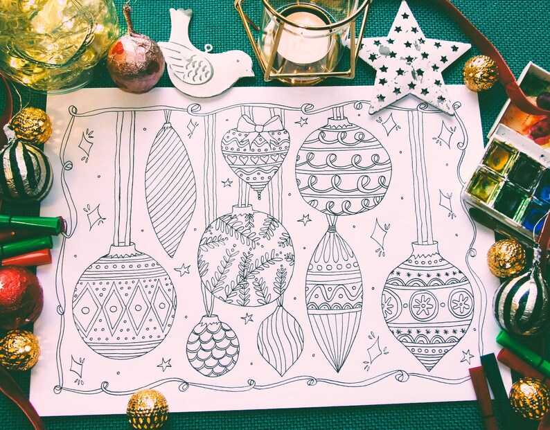Christmas Winter Festive Cosy Colouring Pages Bundle Mindfulness ...
