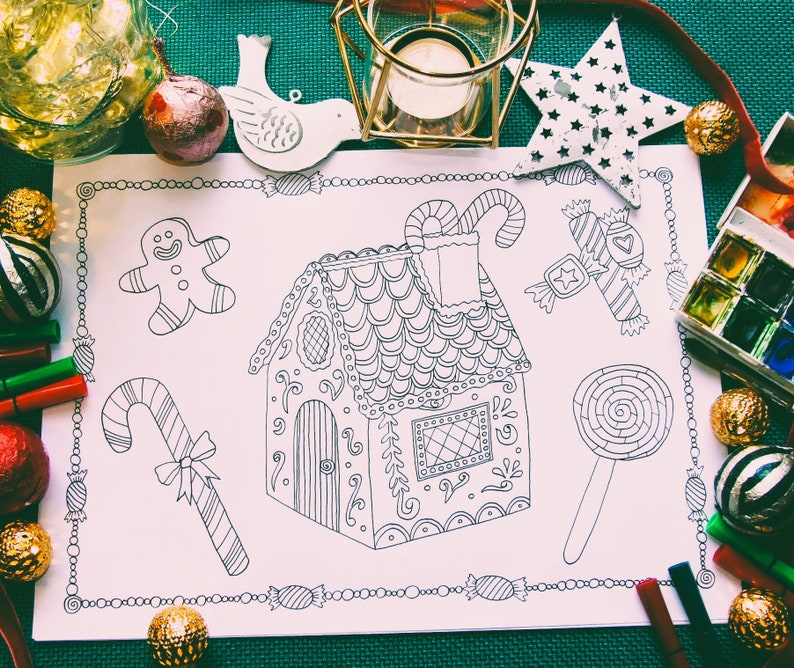 Christmas Winter Festive Cosy Colouring Pages Bundle Mindfulness ...