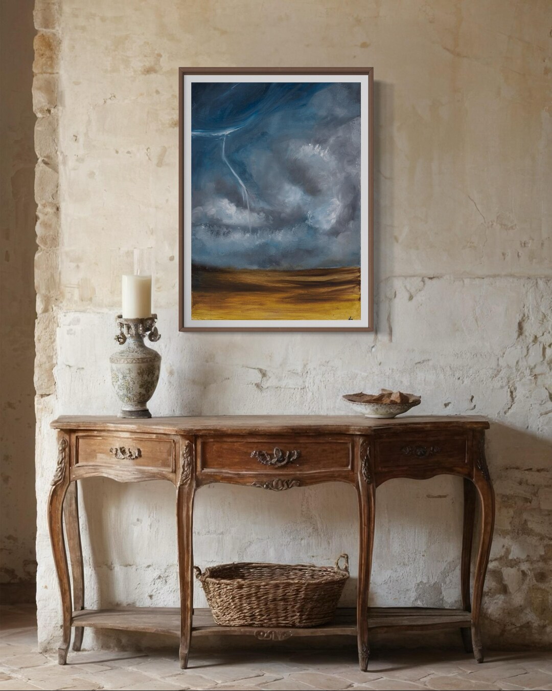 Fine Art Posters, Stormy Sky Painting, Dramatic Atmosphere, Nature's ...