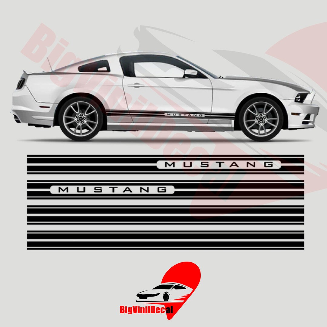 Ford Mustang Side Stripes Vinyl Body Decal Sticker Graphics Includes ...