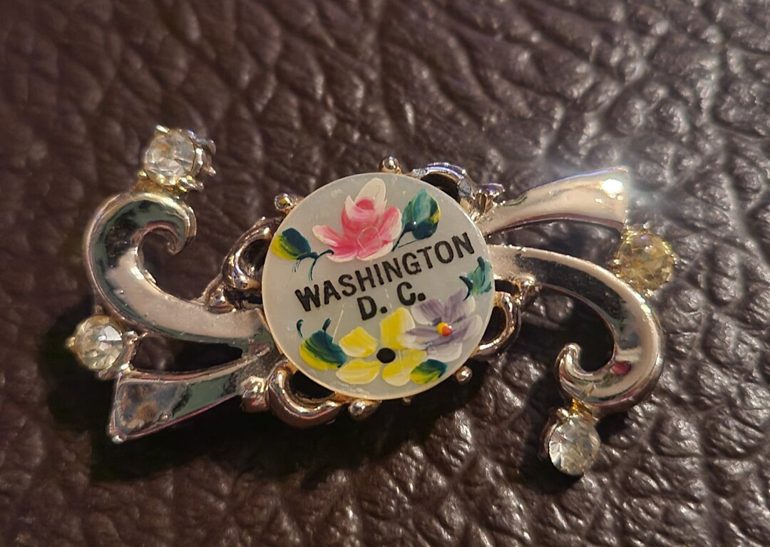 Washington DC Tourist Brooch Pin - Etsy