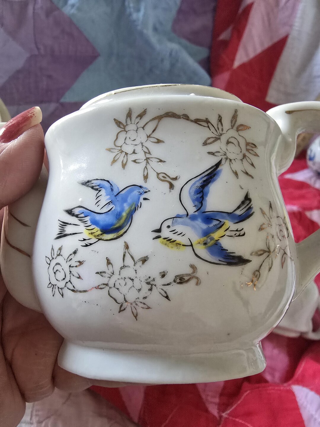 Vintage Children's Tea Set With Bluebirds - Set of 4 Plus Extras - Etsy