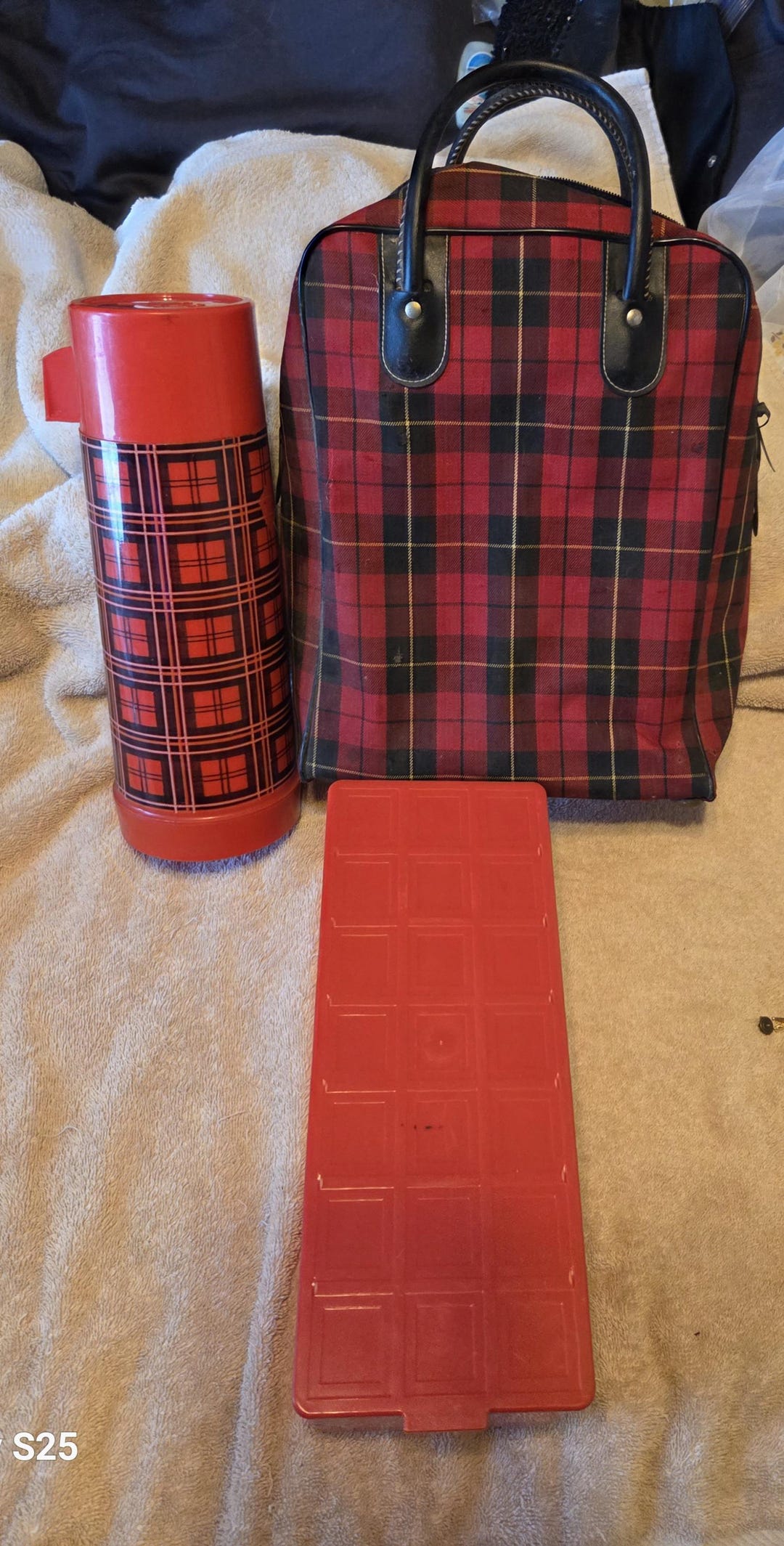 Aladdin Red Plaid Picnic Set 60's Vintage - Nice Condition - Etsy