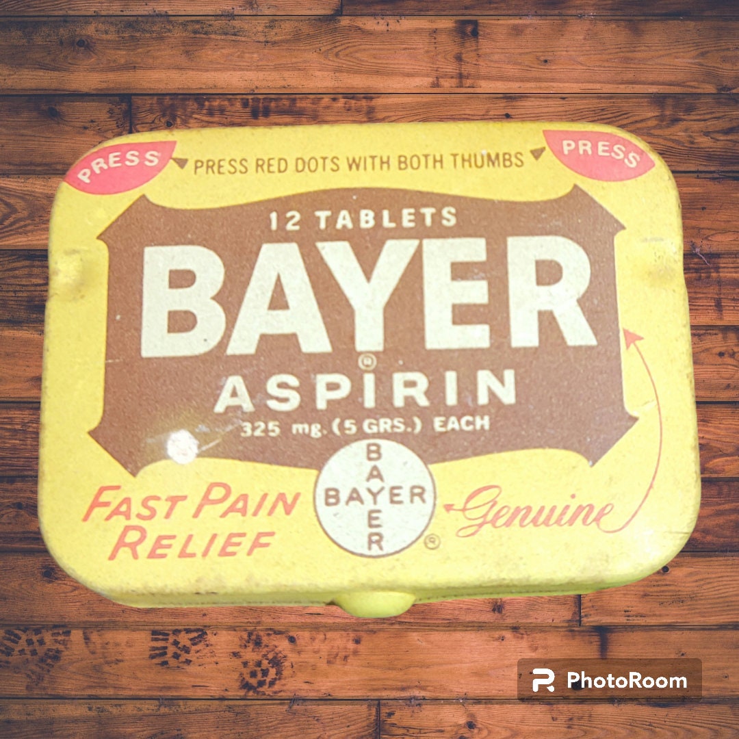 1980s Bayer Asprin Advertising Tin - Etsy