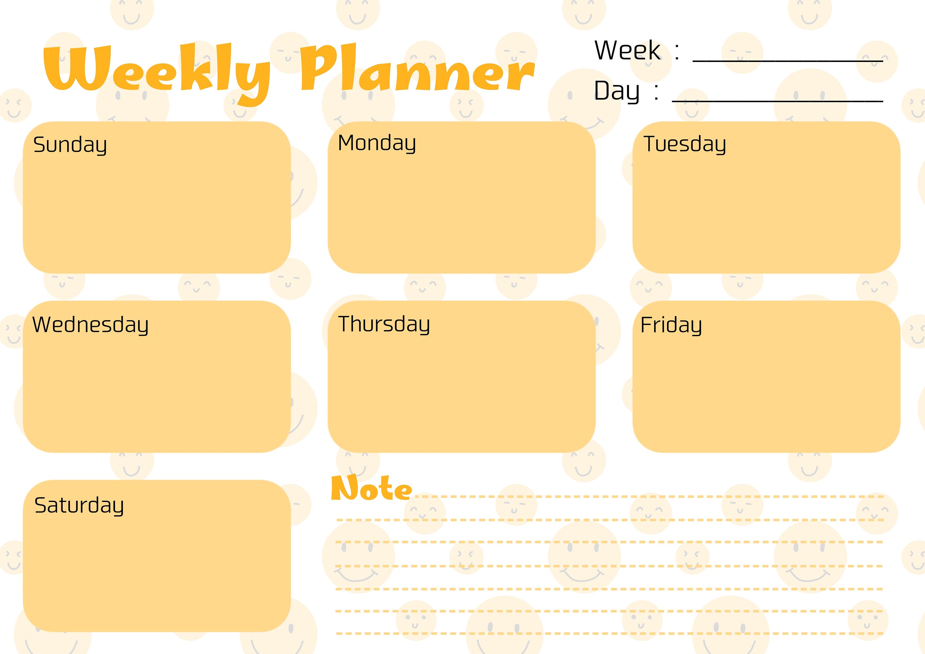 Printable Planner, Sticky Note - Etsy