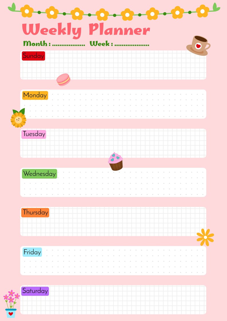 Printable Planner, Sticky Note - Etsy