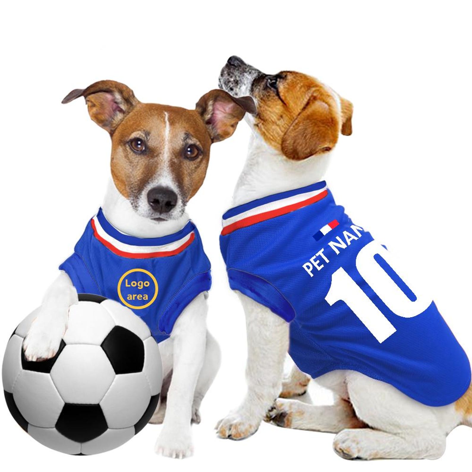 France Football Personalised Pet Tank Top With Original FC Logo (dog ...