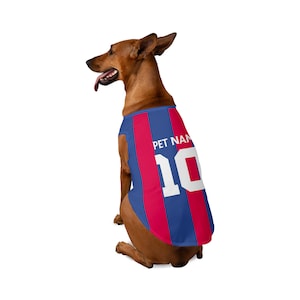 Barcelona Personalised Pet Tank Top FC 25/26 With Original FC Logo (dog ...