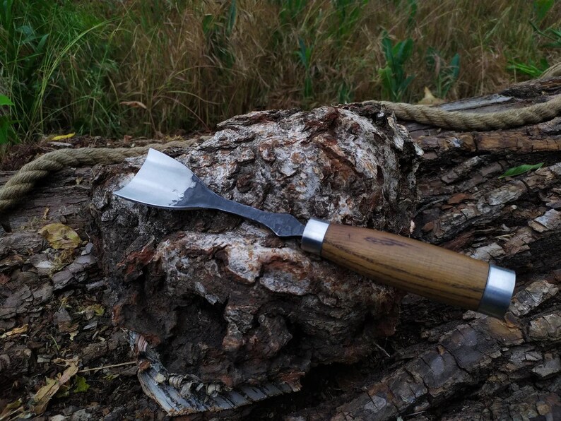 Bent Chisel. Forged Bent Gouge. Straight Rounded Chisel. Knife Carving ...
