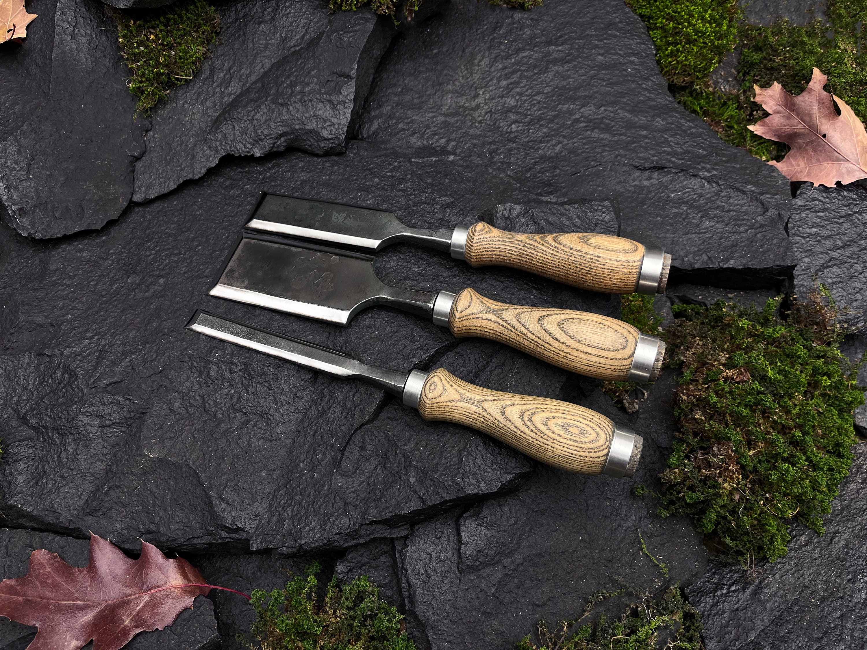 Hand Forged Chisel Set 3pcs. Woodworking Tools. Forged Chisel. Wood ...