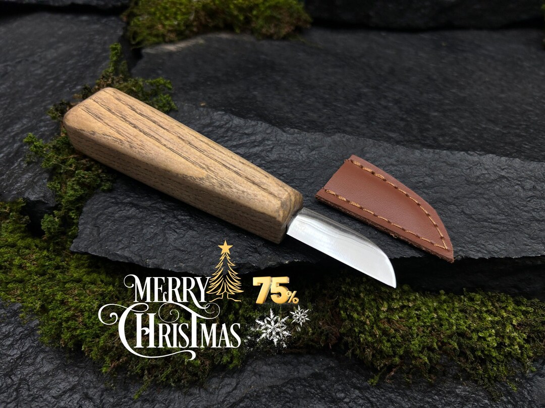 Forged Wood Carving Knife. Chip Carving Knife. Carbon Steel Fixed Blade ...
